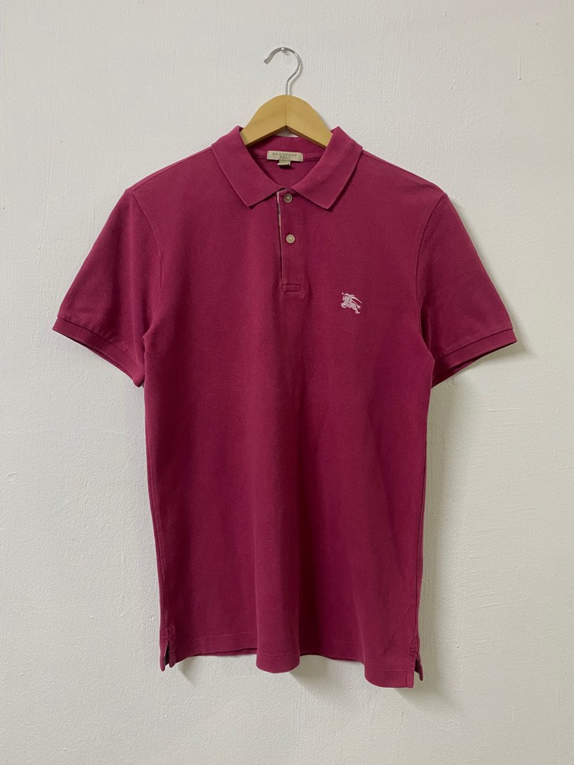 Burberry Brit Hot Pink Polo, Men's Fashion, Tops & Sets, Tshirts & Polo ...