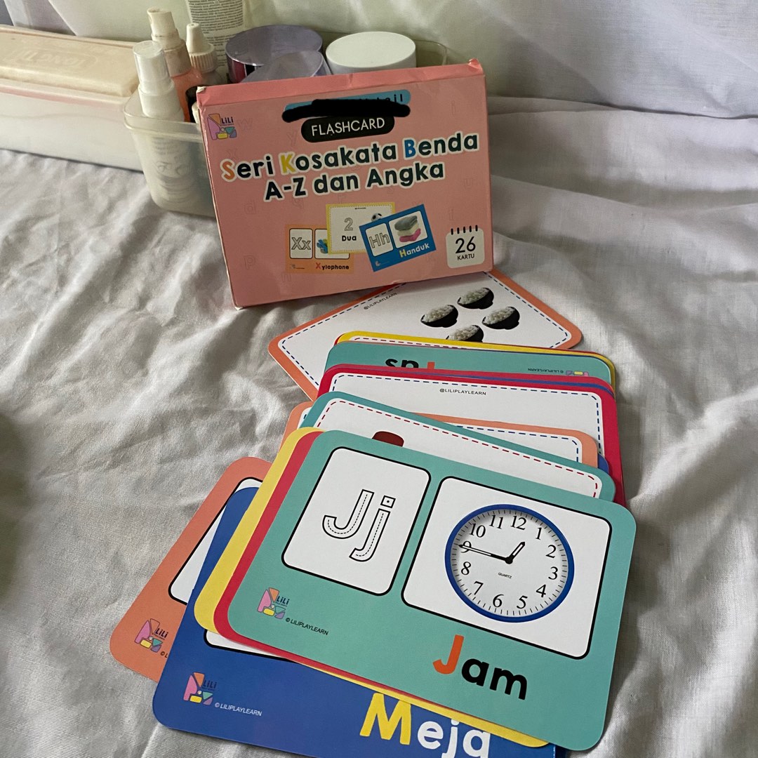 Flashcard Kosa Kata Benda A-Z dan Angka - Lili Play Learn, Toys ...