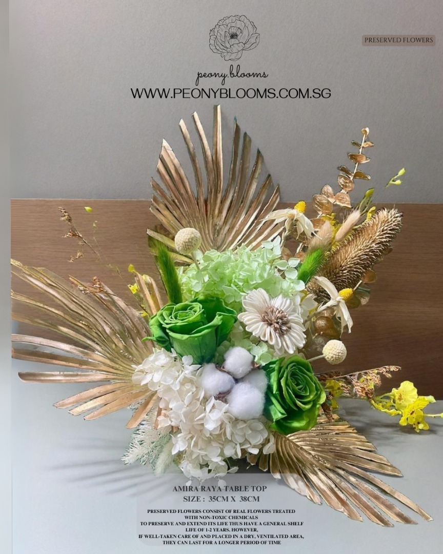 RAYA AMIRA PRESERVED FLOWER ARRANGEMENTS, Hobbies & Toys, Flowers ...