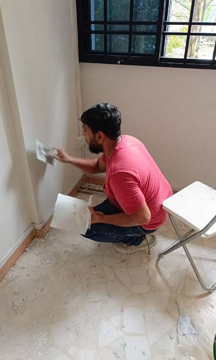 House plastering// Full plaster and touch up plaster// Bedroom ...