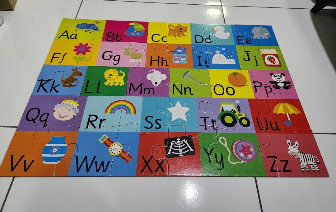 Jumbo Floor Jigsaw Puzzle. 24pcs. Alphabets. 2yo 3yo. Early learning ...