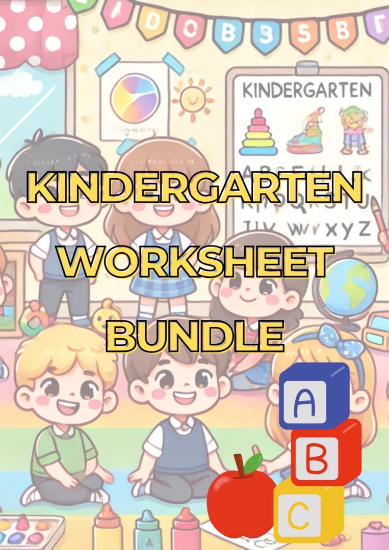 KINDERGARTEN WORKSHEET BUNDLE, Hobbies & Toys, Stationery & Craft ...
