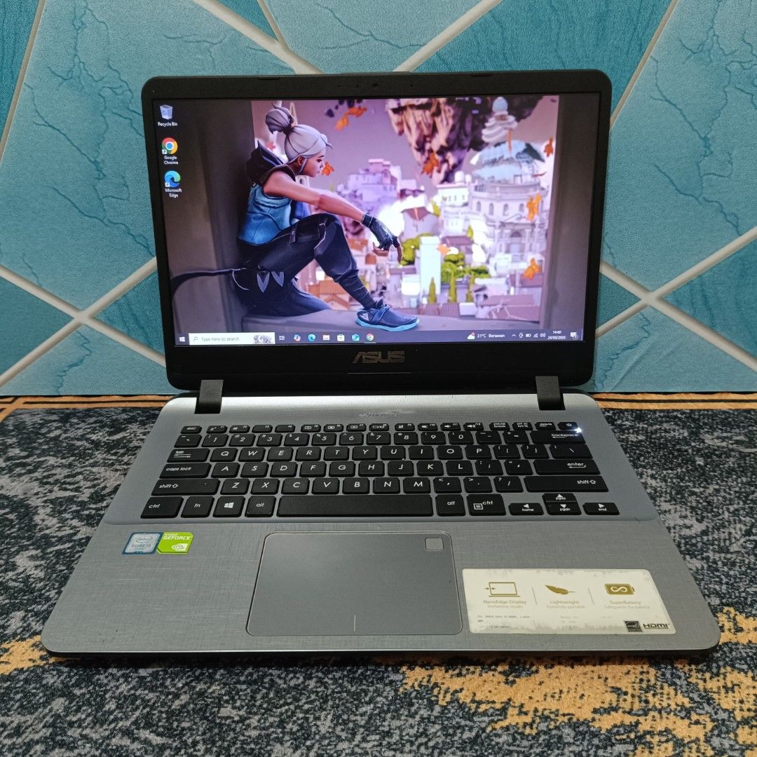 Laptop Asus Vivobook X407UB Dual VGA Core i3 Gen 6th, Ram 4Gb, SSD 256Gb, Nvidia 2Gb, Elektronik ...