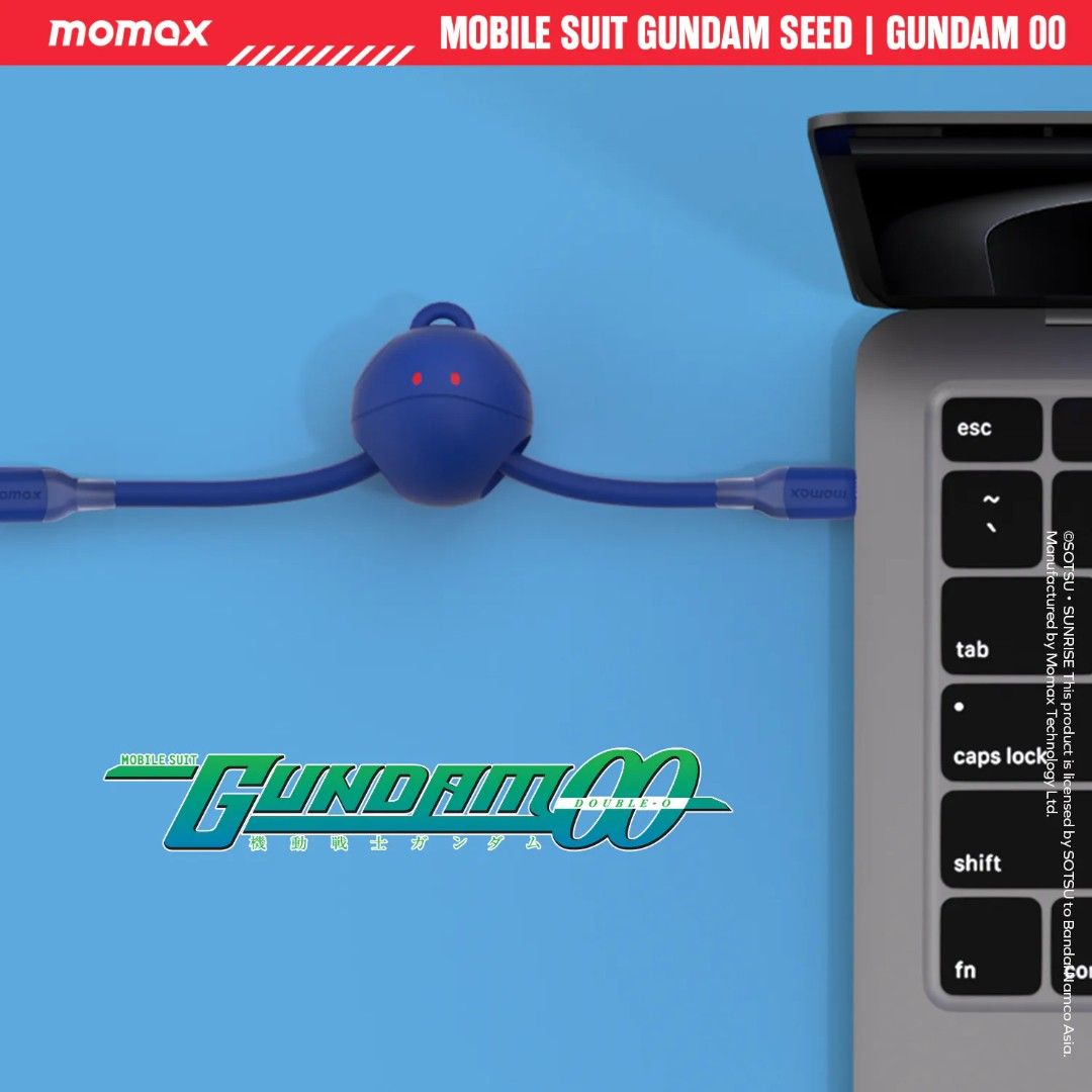 🌟荃灣Momax專門店🌟全新行貨二年保養👍 Momax x Gundam PINPOP 藍色哈囉充電線與Find My 全球定位器 ...