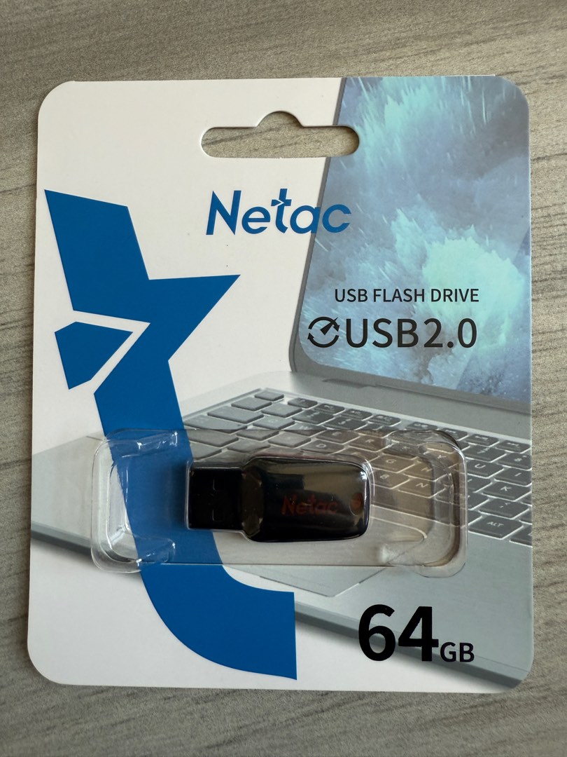 Netac 64GB USB 2.0 Drive 手指 全新未用, 電腦＆科技, 電腦周邊及配件, 硬碟及儲存器 - Carousell