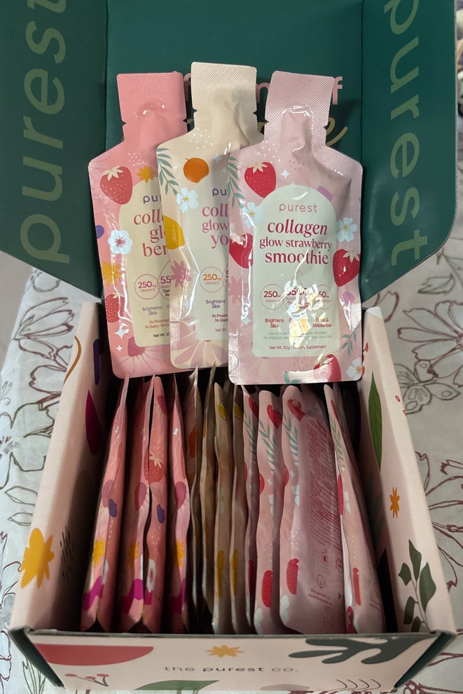 THE PUREST CO [15sachets] Collagen Glow Trio Pack , Health & Nutrition ...