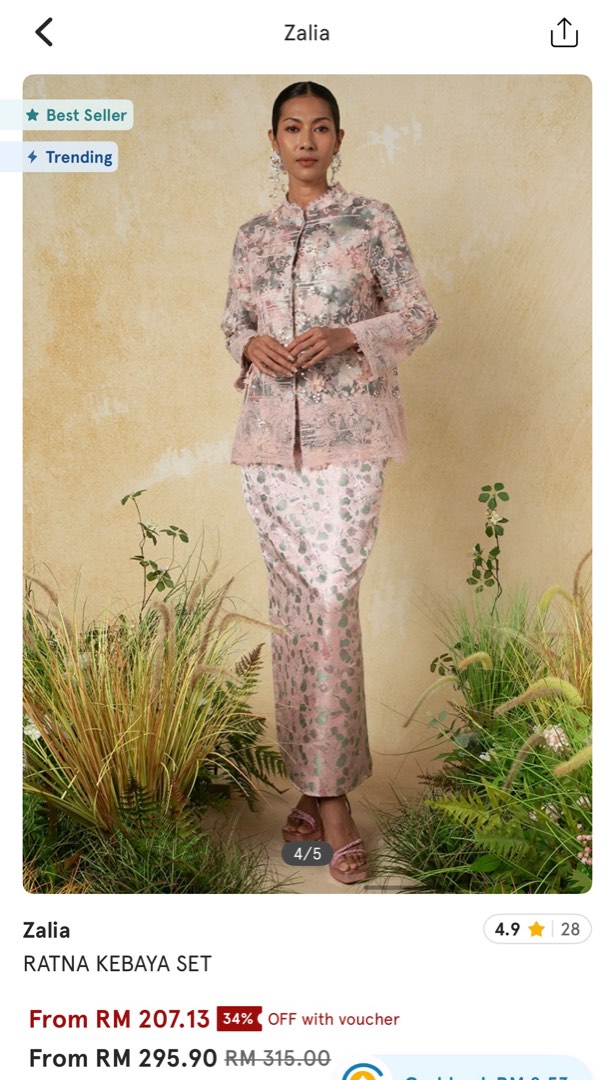 Raya 2025 ZALIA Ratna kebaya set, Women's Fashion, Dresses & Sets ...