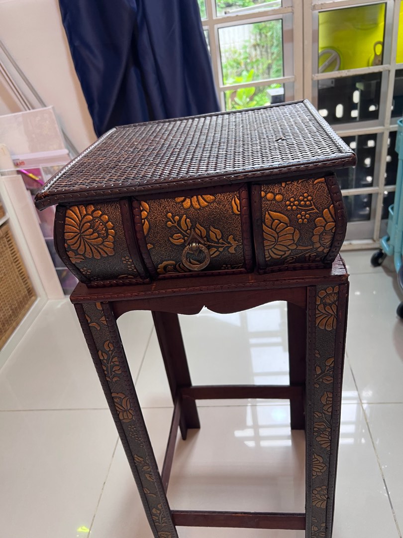 Antique Chinese Side Table with Drawer, Furniture & Home Living ...