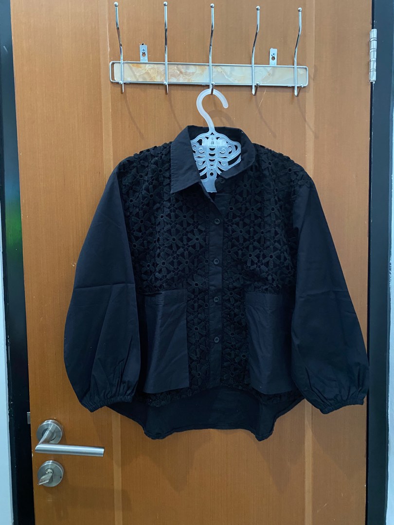 Atasan hitam brukat murah baju wanita top free ongkir Jabodetabek ...