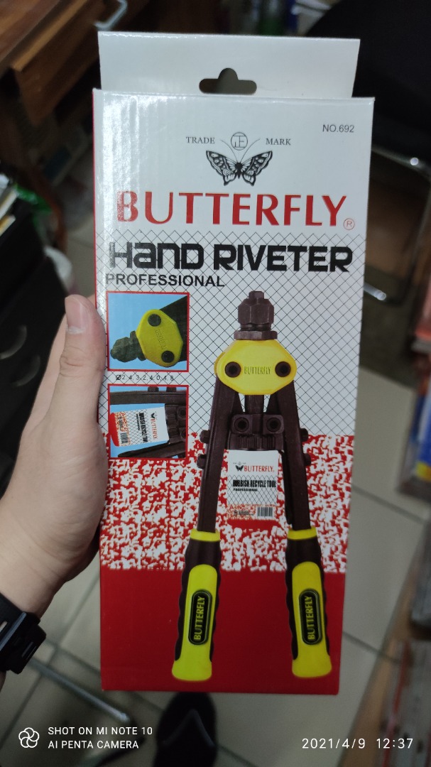 Butterfly Hand Riveter Professional Type HD #692, Furniture & Home ...