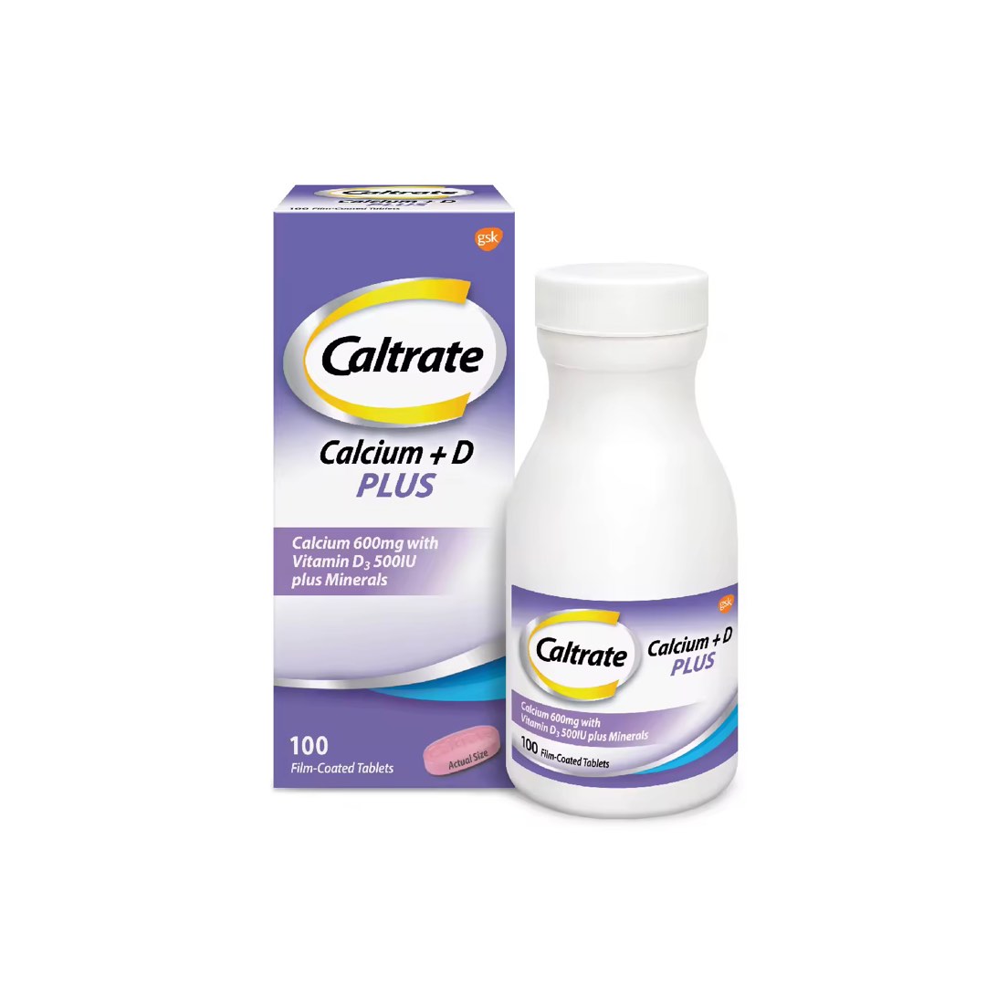Caltrate Calcium + D PLUS Calcium 600mg with Vitamin D3 500IU plus ...