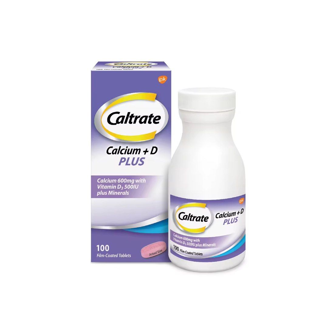 Caltrate Calcium + D PLUS Calcium 600mg with Vitamin D3 500IU plus ...
