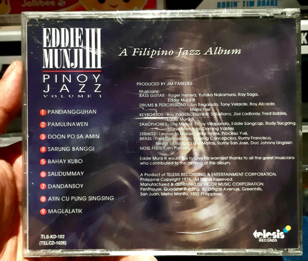 CD - EDDIE MUNJI - Pinoy Jazz Vol. 1 (Traditional Folksongs Arranged ...