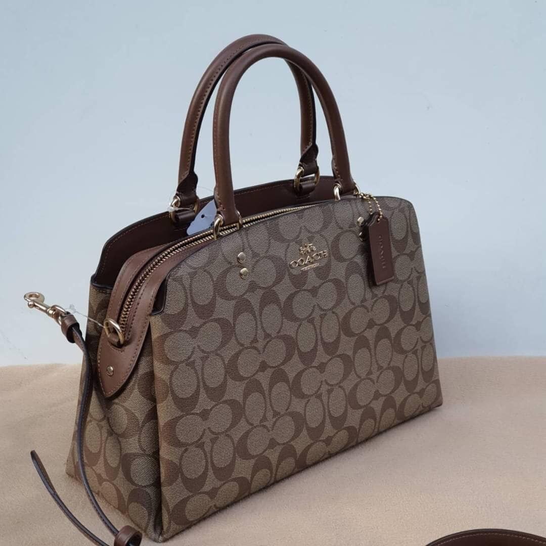 Coach Lillie Carryall In Signature Canvas 91495 - Khaki, Luxury, Bags ...