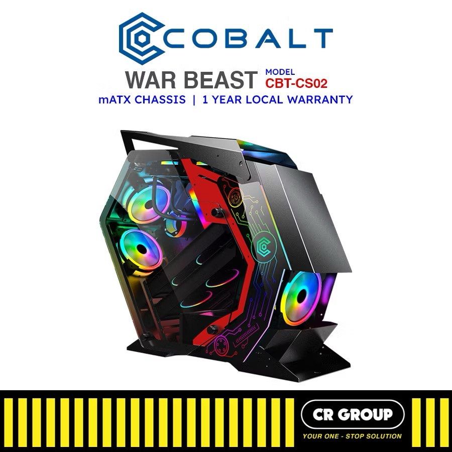 COBALT War Beast Gaming Chassis - Mid-tower ATX Case - RGB - (CBT-CS02 ...
