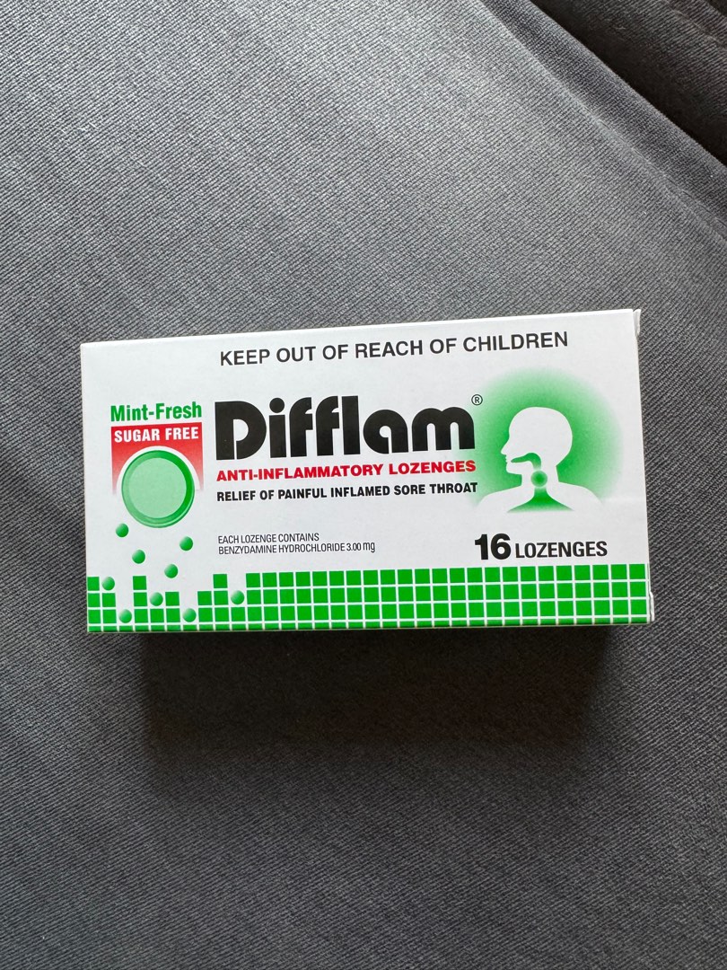 Difflam anti-inflammatory lozenges, Health & Nutrition, Health ...