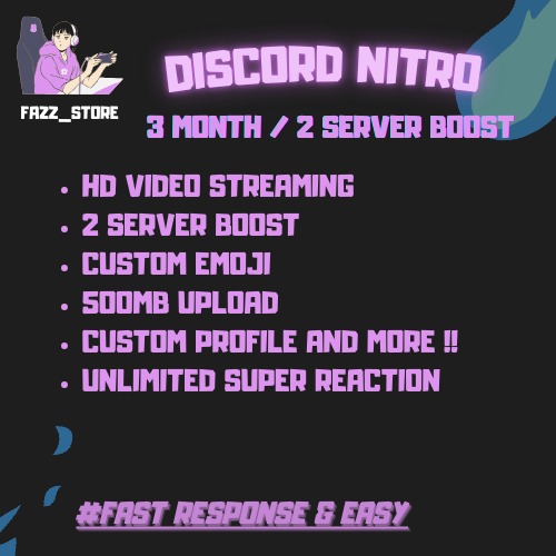 DISCORD NITRO AND SERVER BOOST, Video Gaming, Gaming Accessories, Game ...
