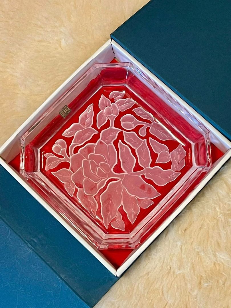 Exquisite HOYA Made in Japan Crystal Square Deep Plate – A Masterpiece ...