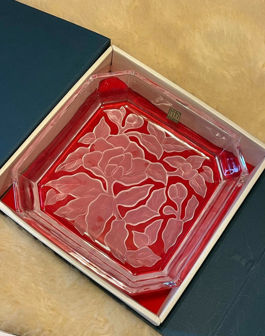 Exquisite HOYA Made in Japan Crystal Square Deep Plate – A Masterpiece ...