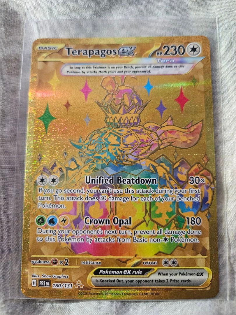 Gold Terapagos EX (Eng) - SV: Prismatic Evolutions (UR) S$50, Hobbies ...