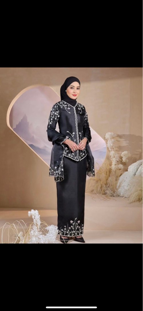 Hijabistahub Renaya Mini Kurung Black XL, Women's Fashion, Dresses ...