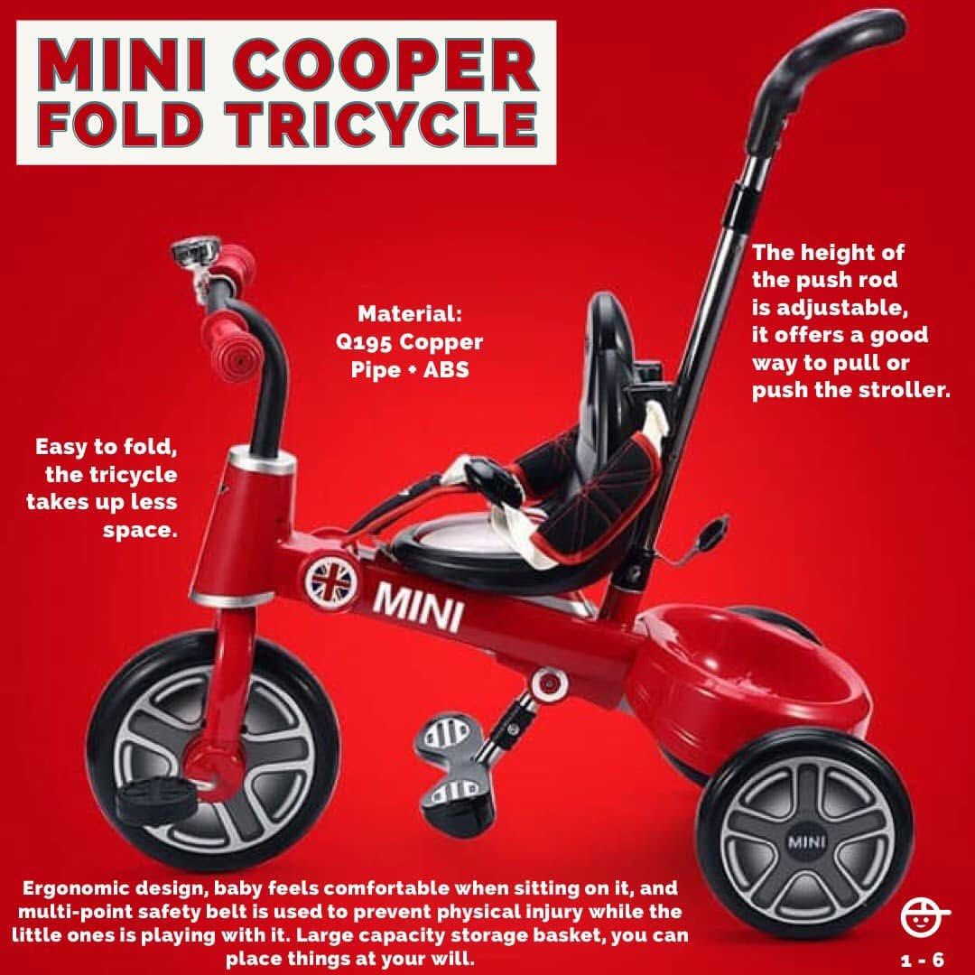 Mini Cooper Fold Tricycle, Babies & Kids, Infant Playtime on Carousell