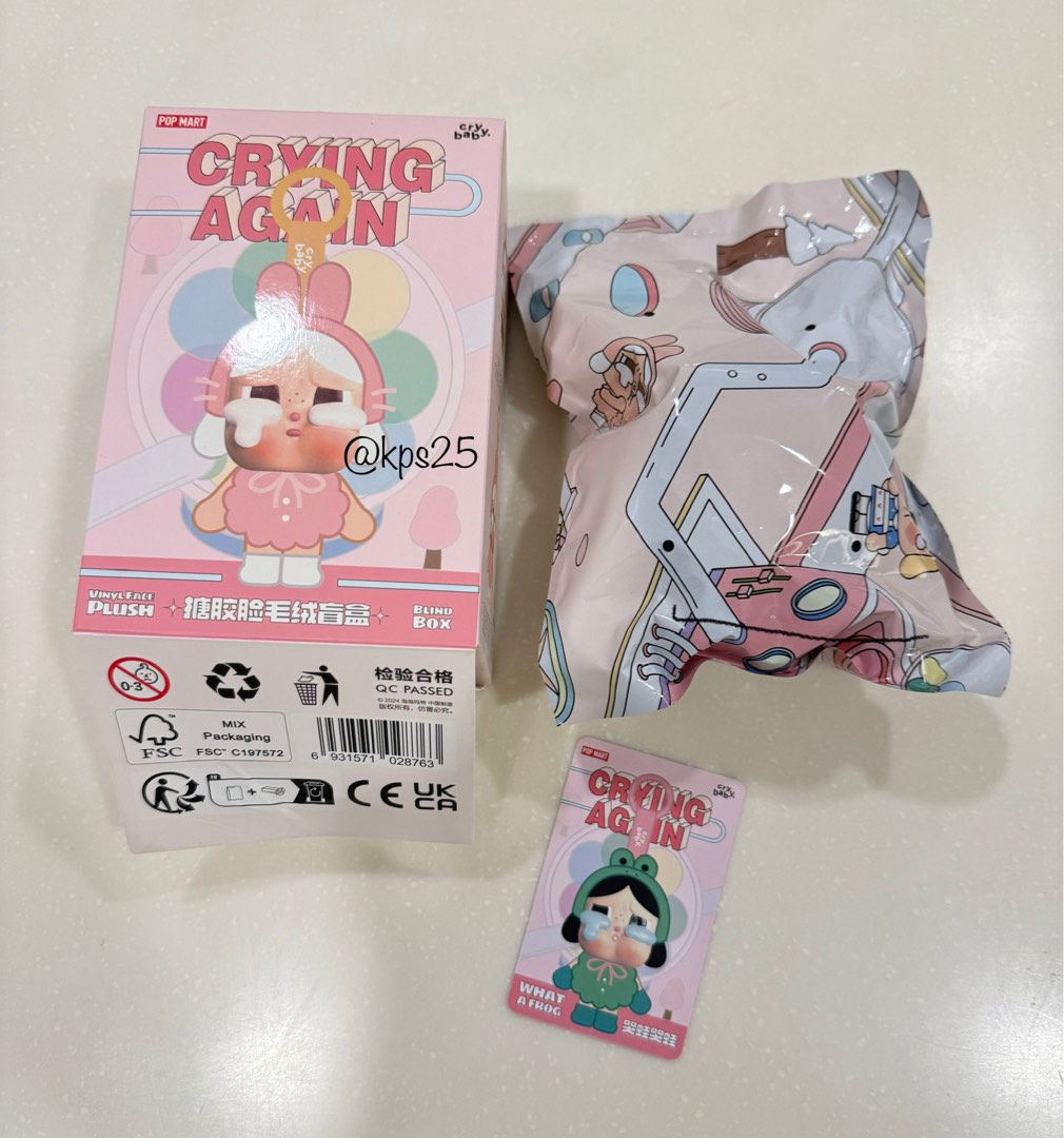 Popmart Crybaby Crying Again - Frog, Hobbies & Toys, Collectibles ...
