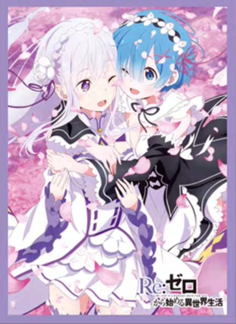 Preorder - Emilia and Rem Re:Zero Anime TCG Card Sleeves (60 pcs ...