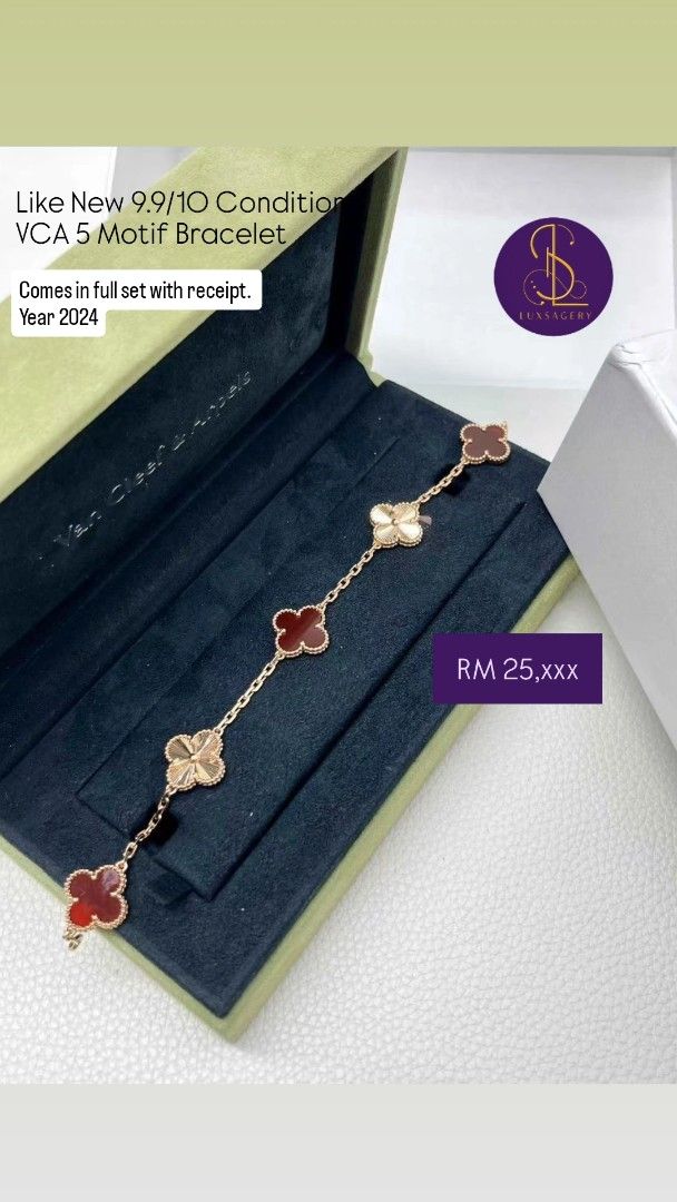 Van Cleef Arpels 5 Motif Bracelet, Luxury, Accessories on Carousell