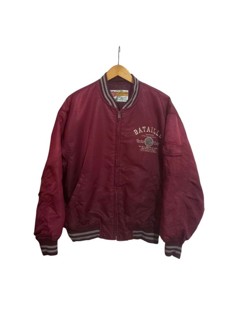VINTAGE BATAILLE OFF ROAD COMING EMBROIDERED BOMBER VARSITY JACKET Not ...