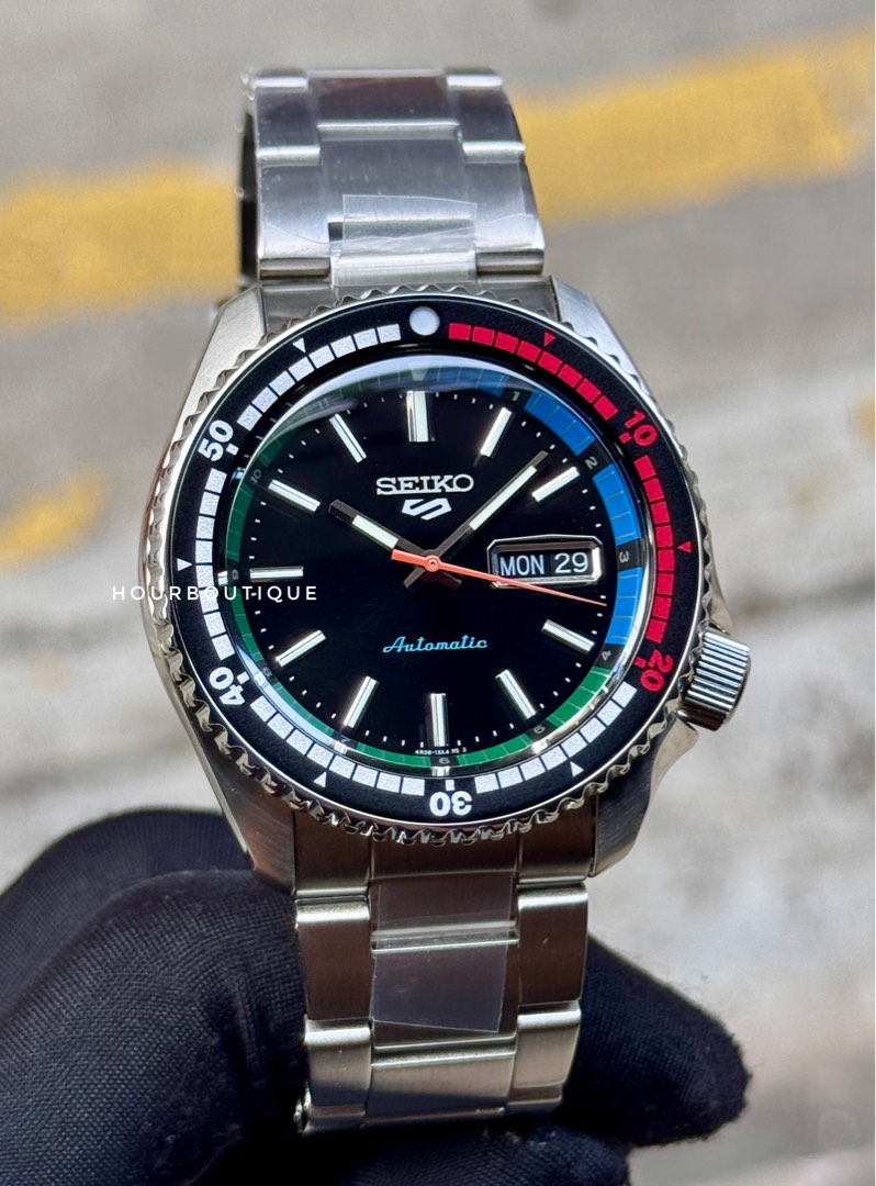 Brand New Seiko 5 Regatta Black Dial Automatic Watch SRPK13K1, Men's ...