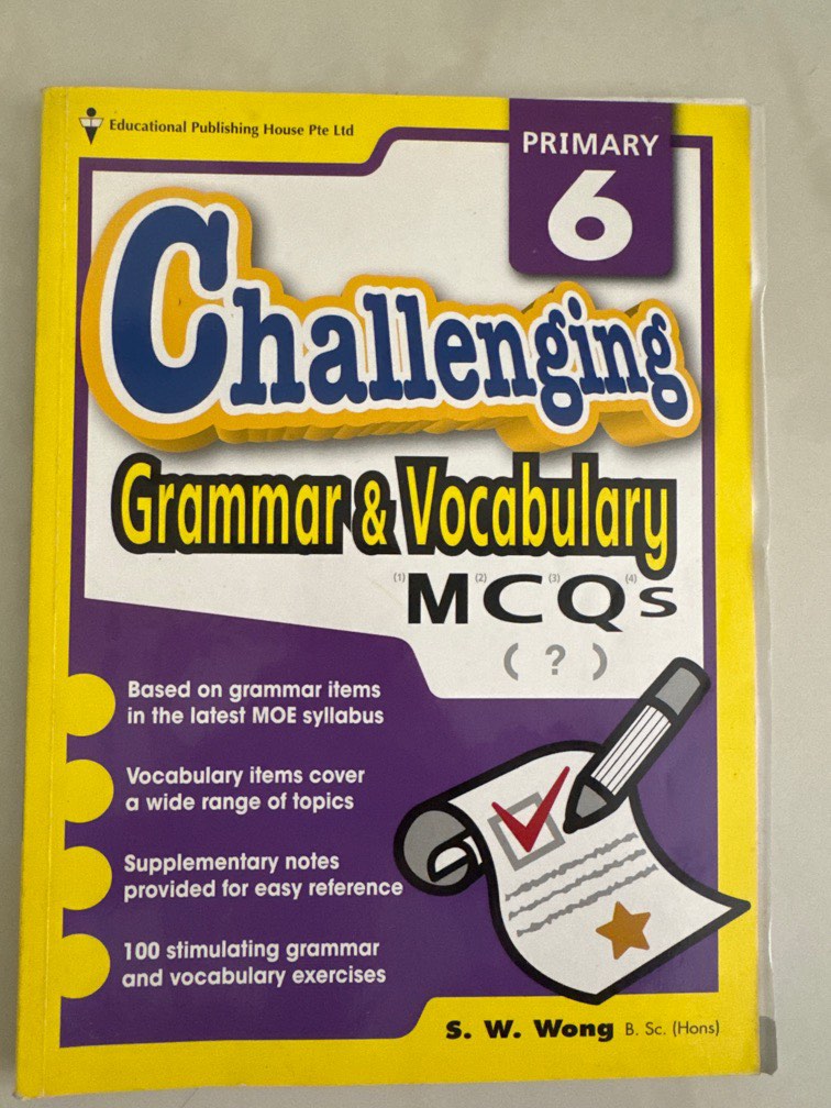 Challenging grammar & vocabulary mcq P6, Hobbies & Toys, Books ...