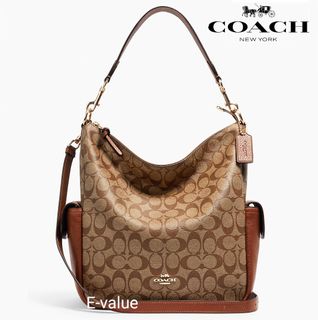 New Coach Original Brown Signature Collection CARA SATCHEL IN SIGNATURE ...