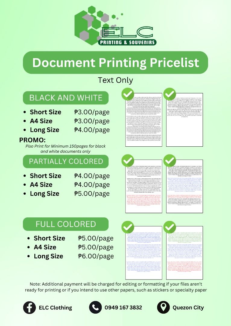 ELC PRINTING – YOUR ONE-STOP PRINT SHOP!, Everything Else, Others on ...