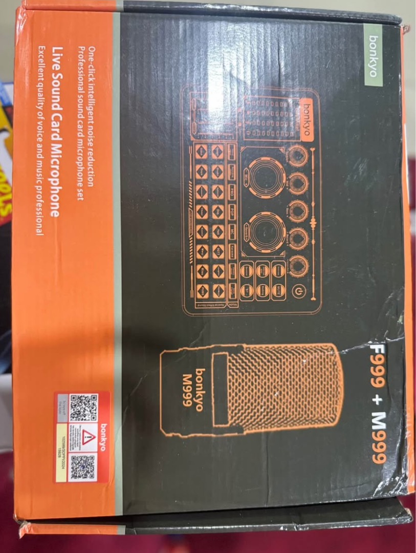 F999+M999 Sound Card Audio Mixer Voice Changer Mixing Console Amplifier ...