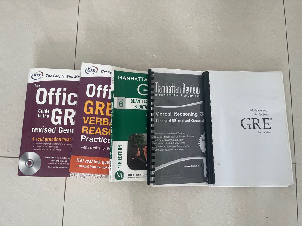 Free GRE books, Hobbies & Toys, Books & Magazines, Textbooks on Carousell
