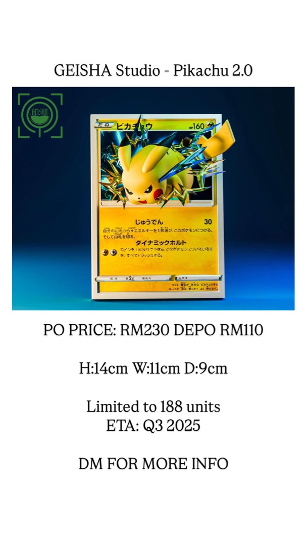 GEISHA Studio - Pikachu 2.0, Hobbies & Toys, Toys & Games on Carousell