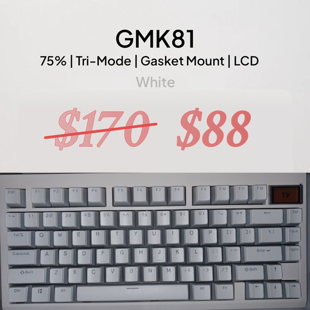 GMK81 75% White Mechanical Keyboard Build | Creamy Thocky ...