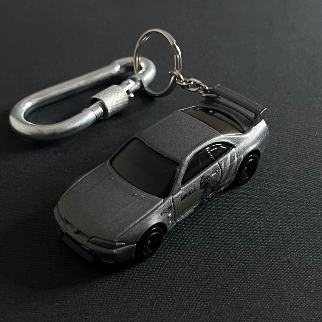 Godzilla R33 GT-R keychain sports car anik anik trinket y2k diecast ...