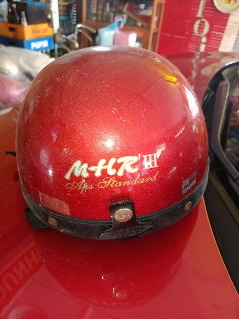 Helmet separuh merah, Hobbies & Toys, Collectibles & Memorabilia ...