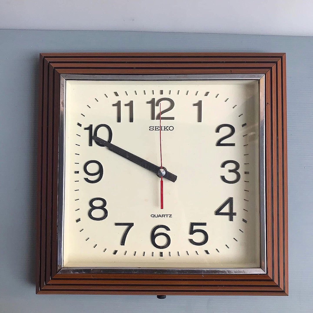 Vintage Seiko 80s Japan Transistor trapesium hexagonal Wall Clock ...