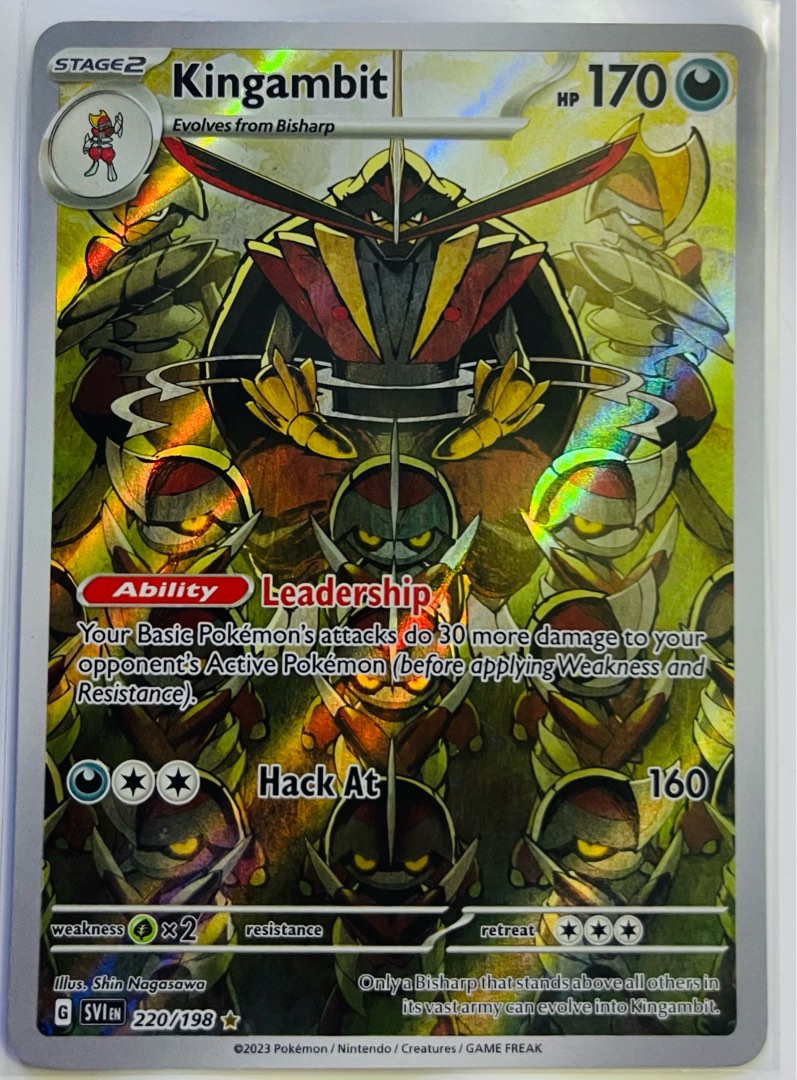 Kingambit - 220/198 - Illustration Rare - Pokemon Scarlet & Violet Base ...