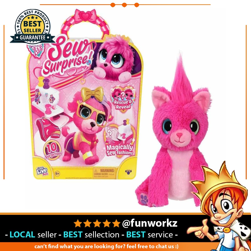 Little Live Pets | Scruff-a-Luvs Sew Surprise: Pink. Rescue, Reveal & Groom A Mystery Puppy Or ...