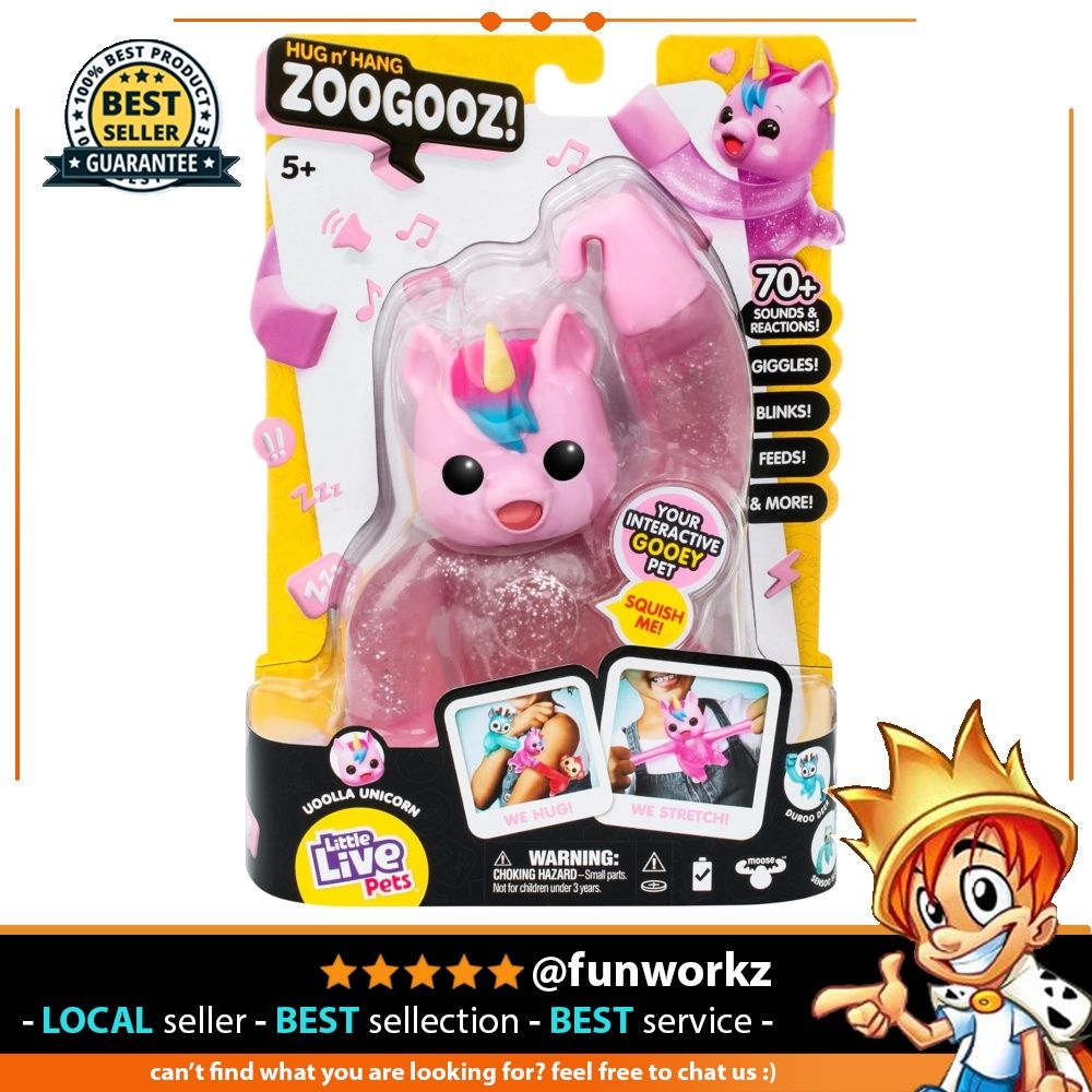 Little Live Pets Hug n' Hang Zoogooz - Uoolla Unicorn. Interactive ...