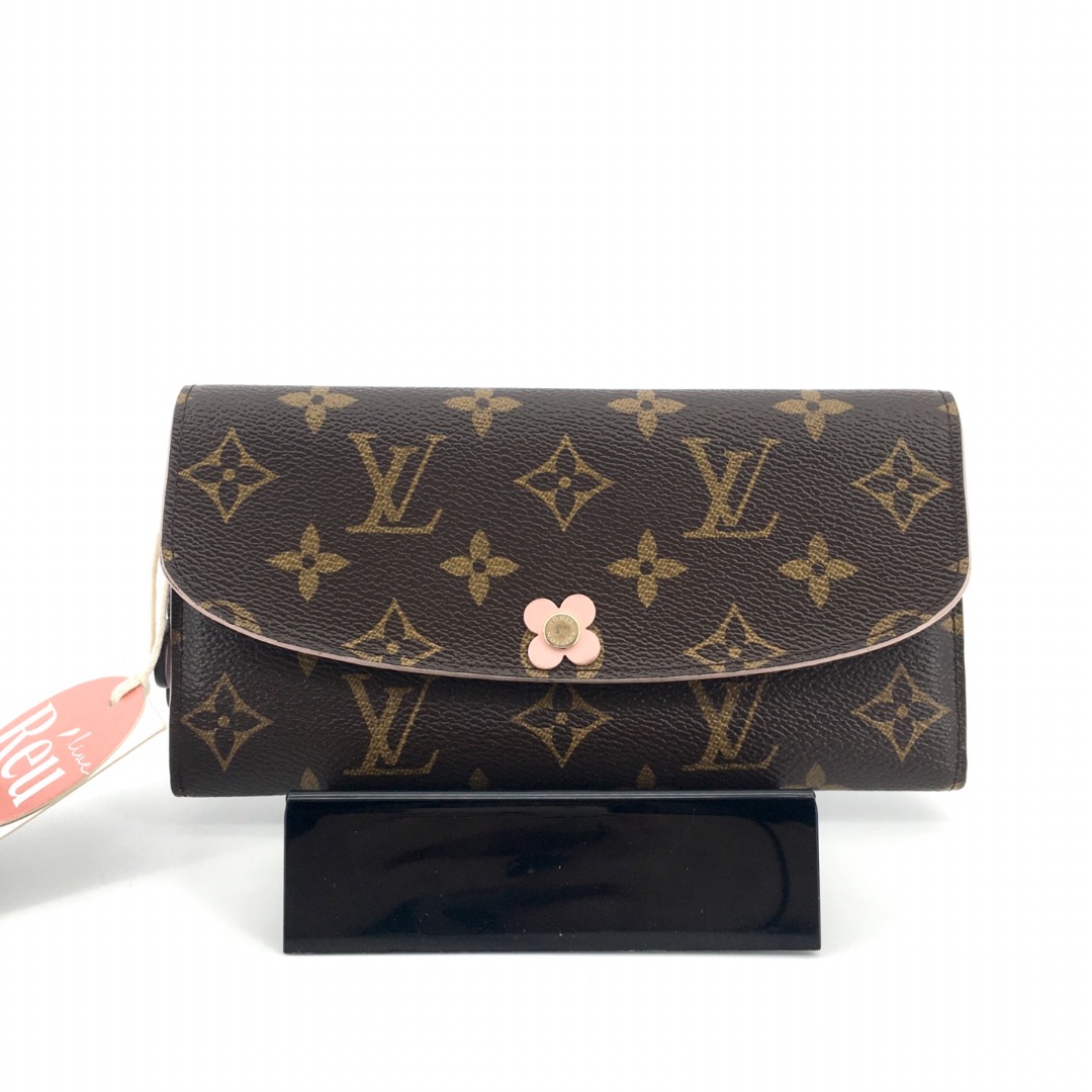 LV Monogram Bloom Flower Emilie Long Wallet, Women's Fashion, Bags ...