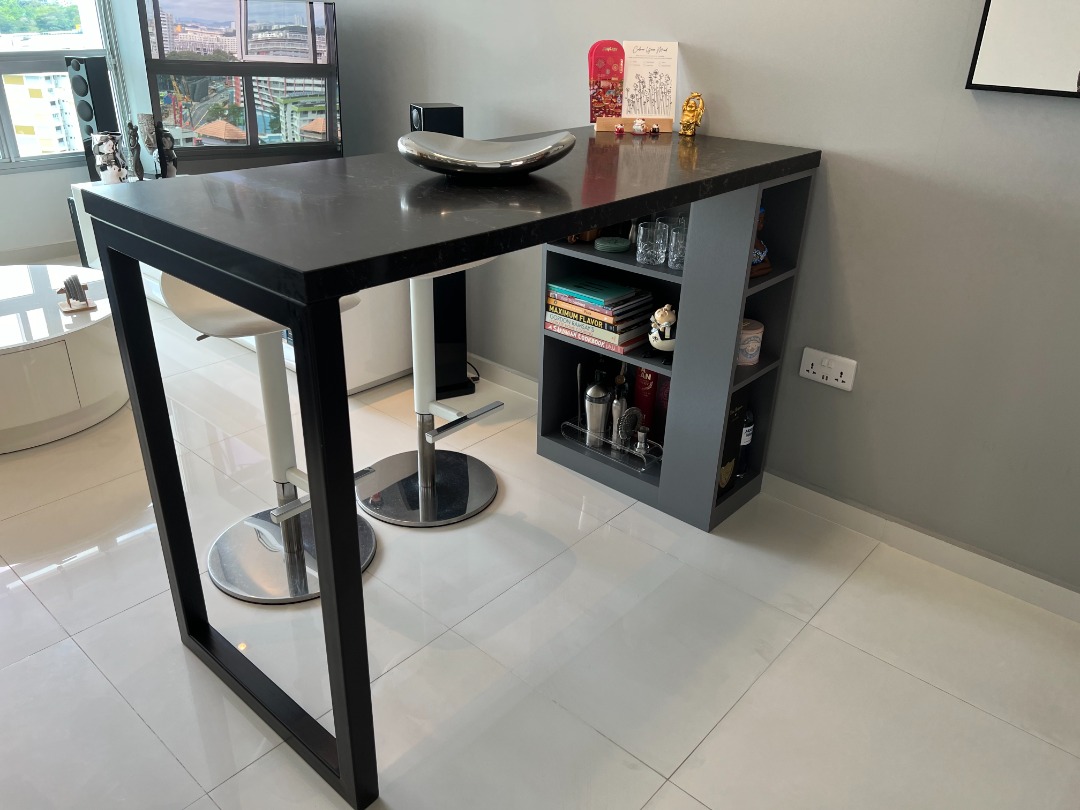 Marble high table 4pax, Furniture & Home Living, Furniture, Tables ...