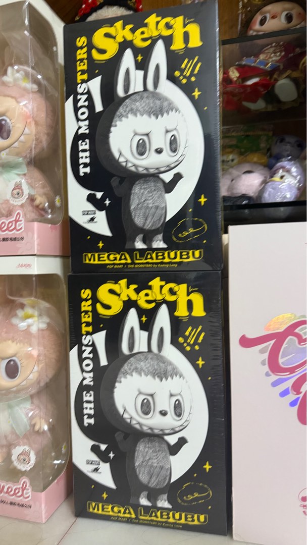 MEGA LABUBU 400% Sketch, Hobbies & Toys, Toys & Games on Carousell