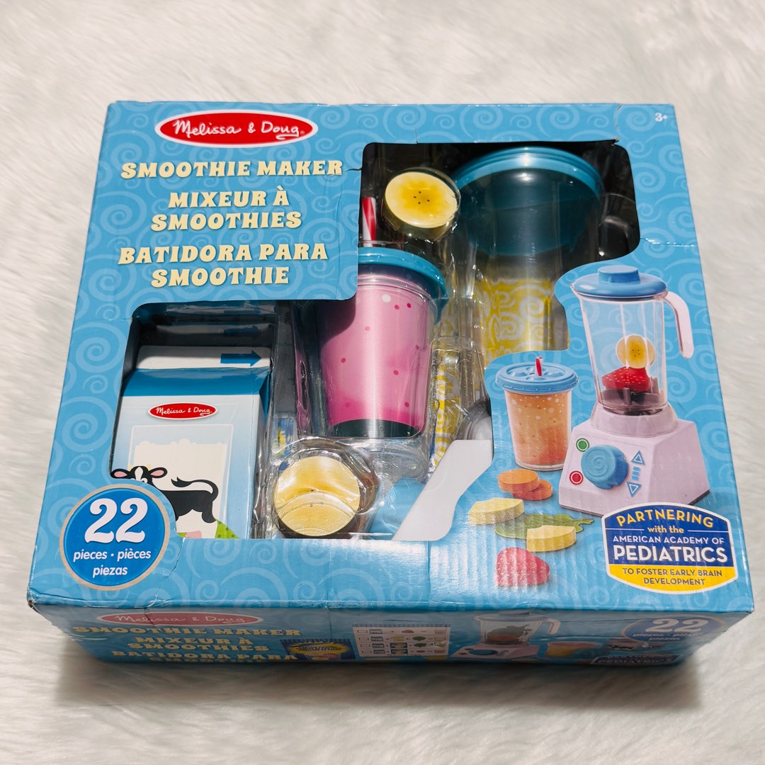 Melissa & Doug Smoothie Maker Blender Set with Play Food - 22 Pieces ...