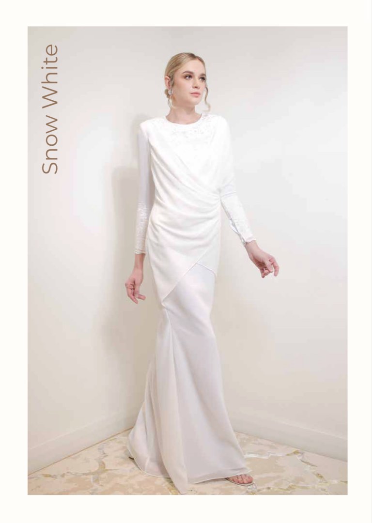 Nada x Fuzana Mokhtaza in Snow White dress, Women's Fashion, Muslimah ...