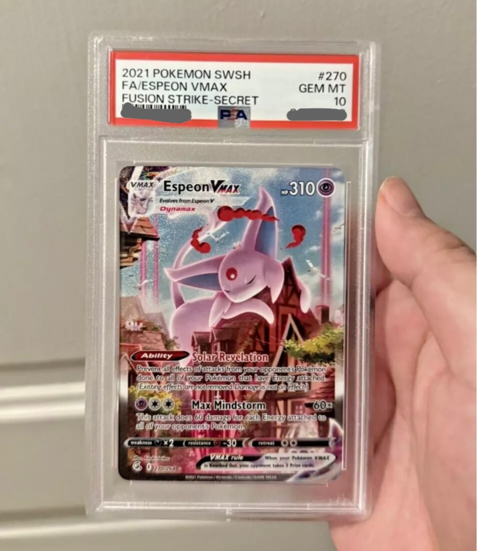 Pokemon Espeon Vmax PSA 10 evolving skies alt art, Hobbies & Toys, Toys ...